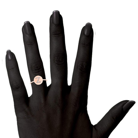 Jewelry | Z Ladies Dainty Rose Gold Name Initial Ring Nwt | Poshmark